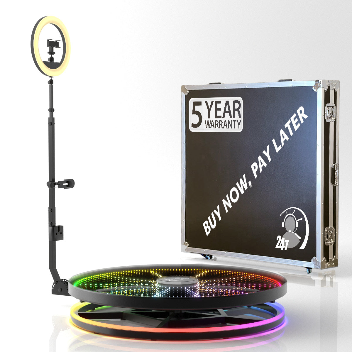 Source 360 Photo Booth Infinity Magic Glass LED - Automatic Spin - Fli